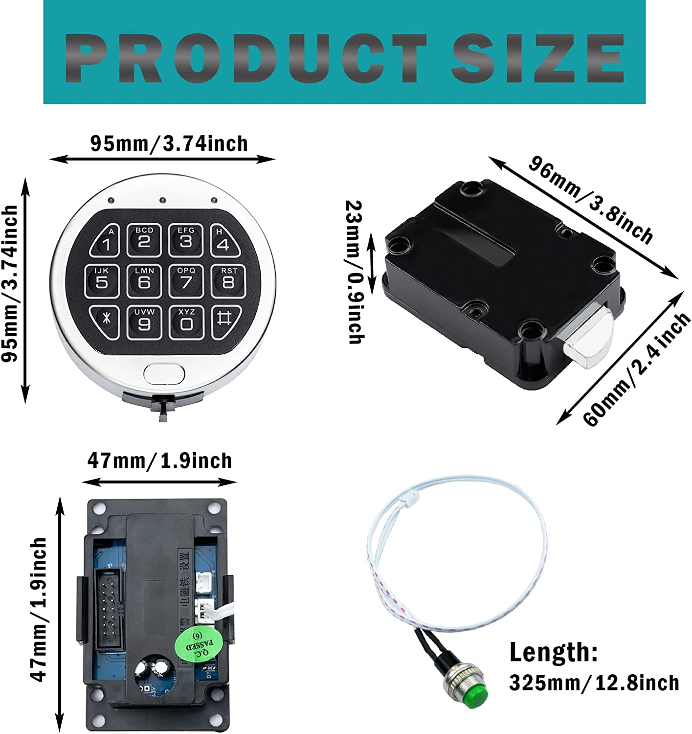 Electronic Lock for Safes Swing Bolt Safe Replace S&G, LaGard, Securam