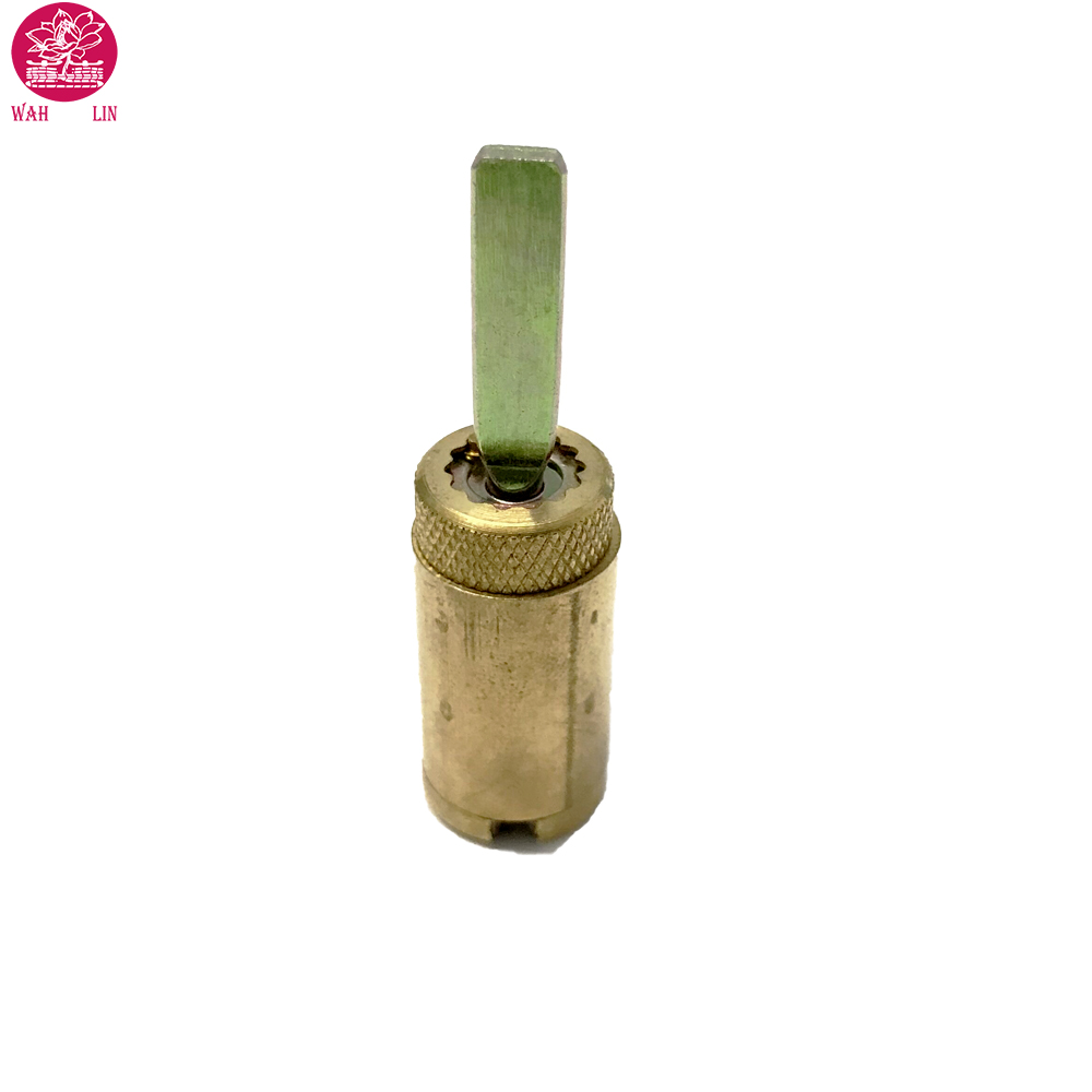 Tumbler Mortise Cylinder with 6 Pin Tumbler Key In Knob Brass Lock Cylinder