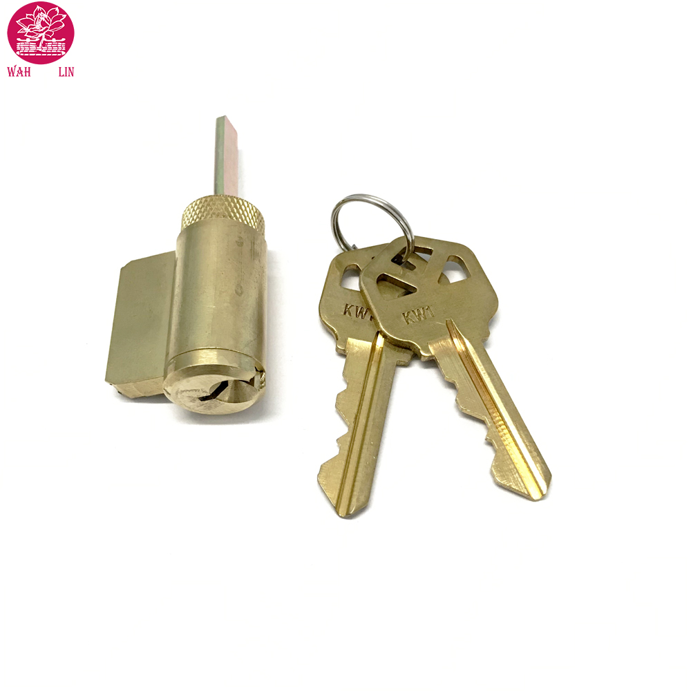 Tumbler Mortise Cylinder with 6 Pin Tumbler Key In Knob Brass Lock Cylinder