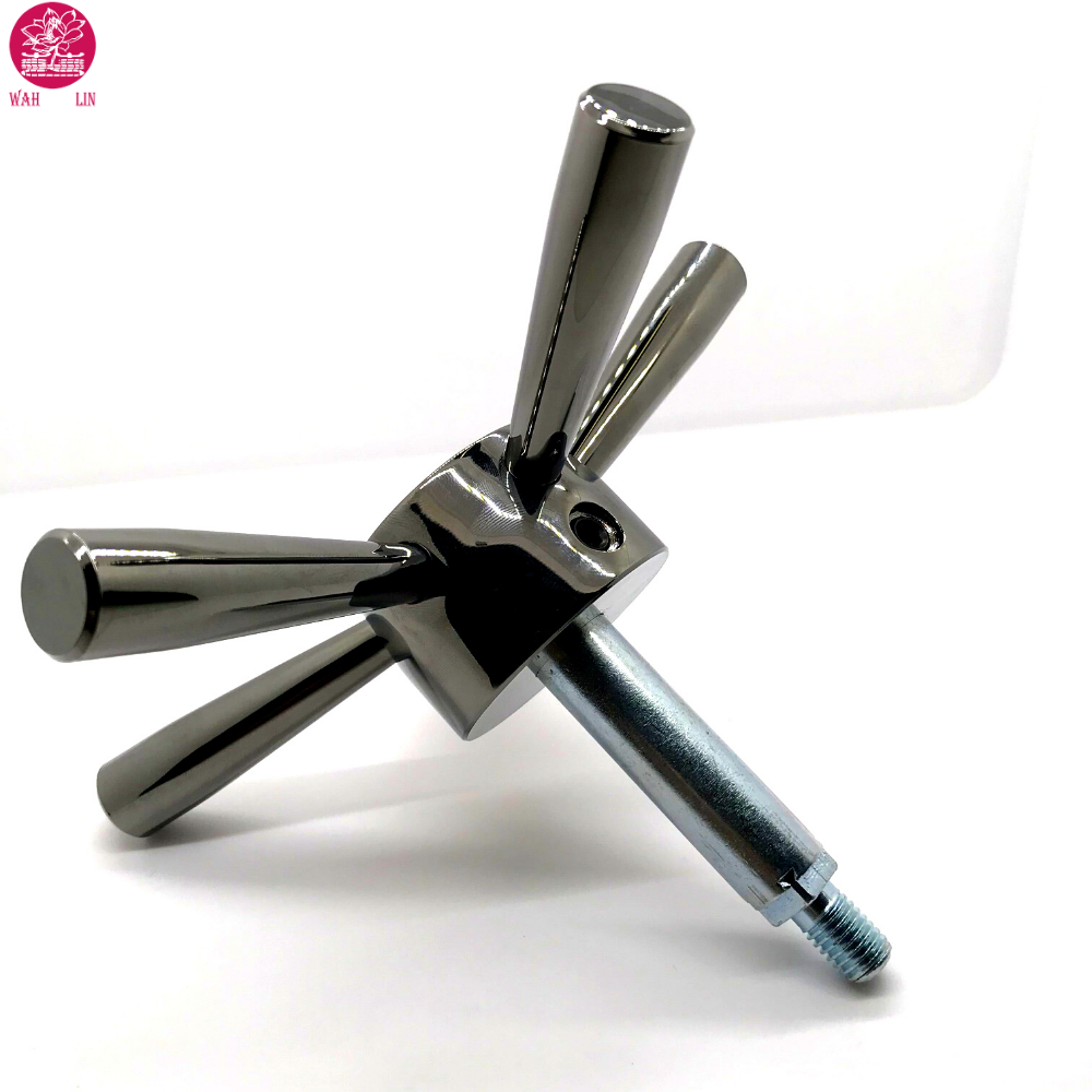 5 Spoke Matt Black Finish Handle for Strong Safes & Vault Doors - WAH ...