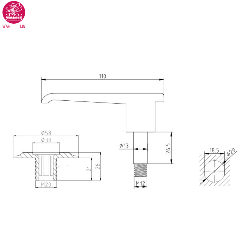 Square Spindle Hole Safe Handle - Replacement Safe Handle for Steel ...