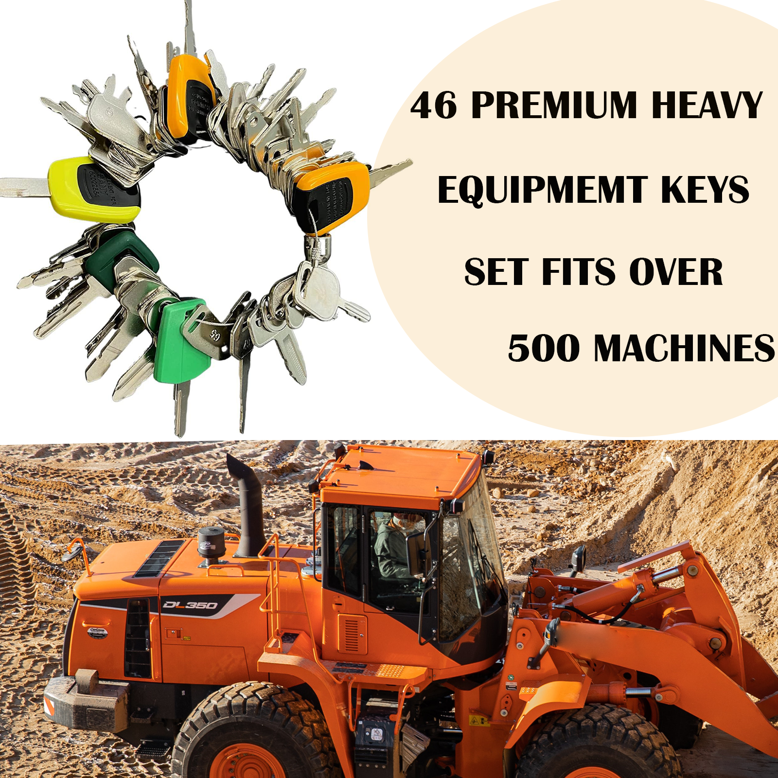 46 Heavy Equipment Keys Master Set, Construction & Builder Master Key ...