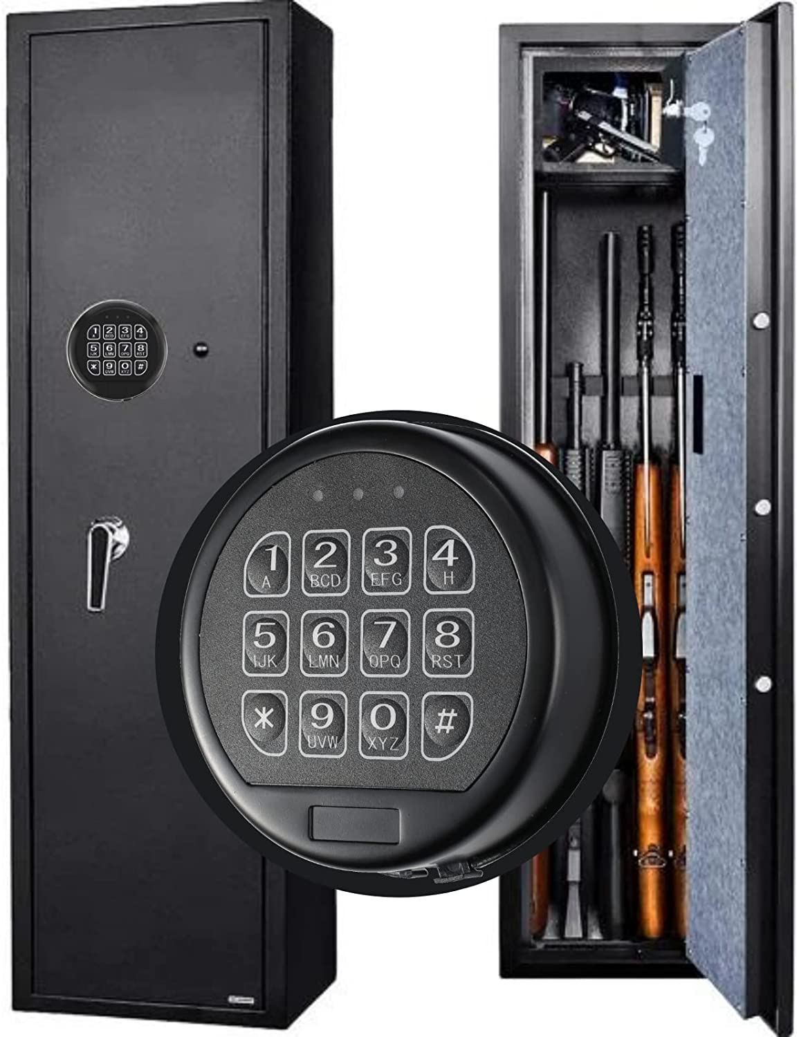 Gun Safe Lock Replacement Black Keypad with Solenoid Lock,Safe ...