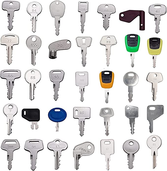 Heavy Equipment Keys Master Set of 75 with Bobcat and JD Construction ...